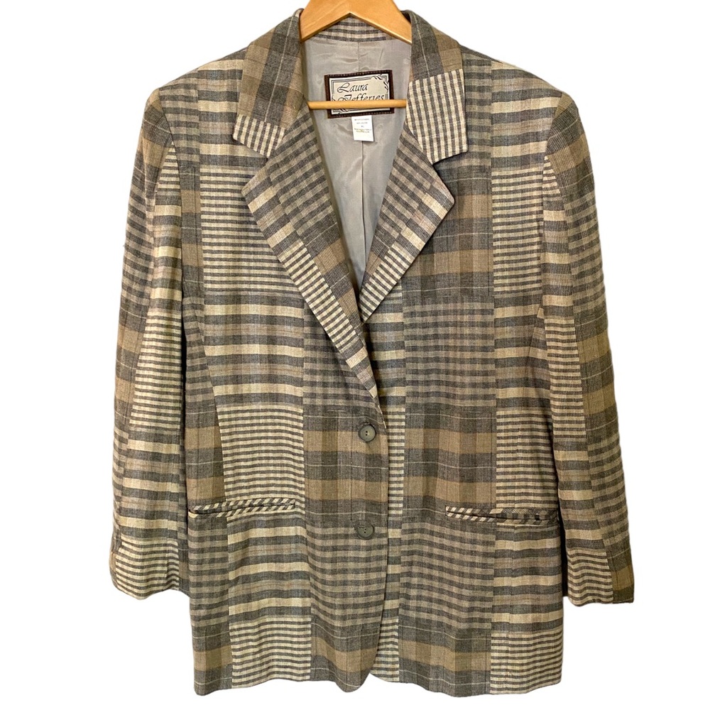 Laura Jeffries Pattern Block Patchwork Plaid Viscose … - Gem